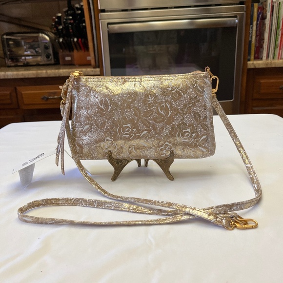HOBO | Bags | Nwt Genuine Leather Godwhite Gilded Petals Crossbody Bag ...
